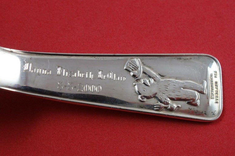 Tiffany and Co Sterling Silver Baby Set ABC with Teddy Bear 2-Piece For ...