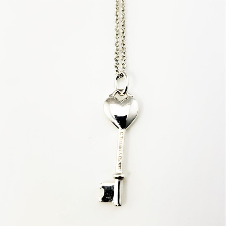 Tiffany and Co. Sterling Silver Heart Key Pendant Necklace at 1stDibs ...