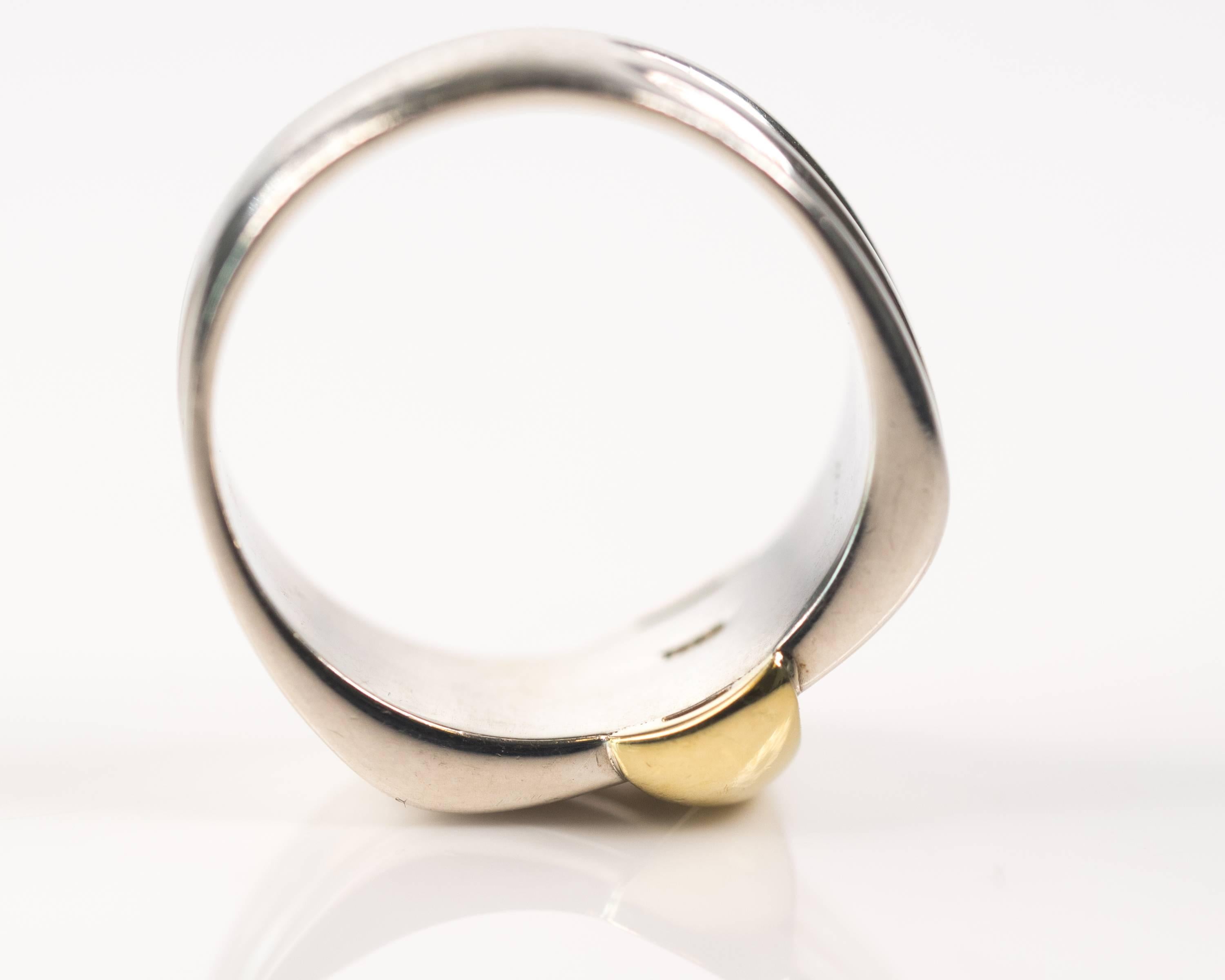 Tiffany and Co. Two-Tone 18 Karat White and Yellow Gold Ring For Sale at 1stDibs | tiffany two ...
