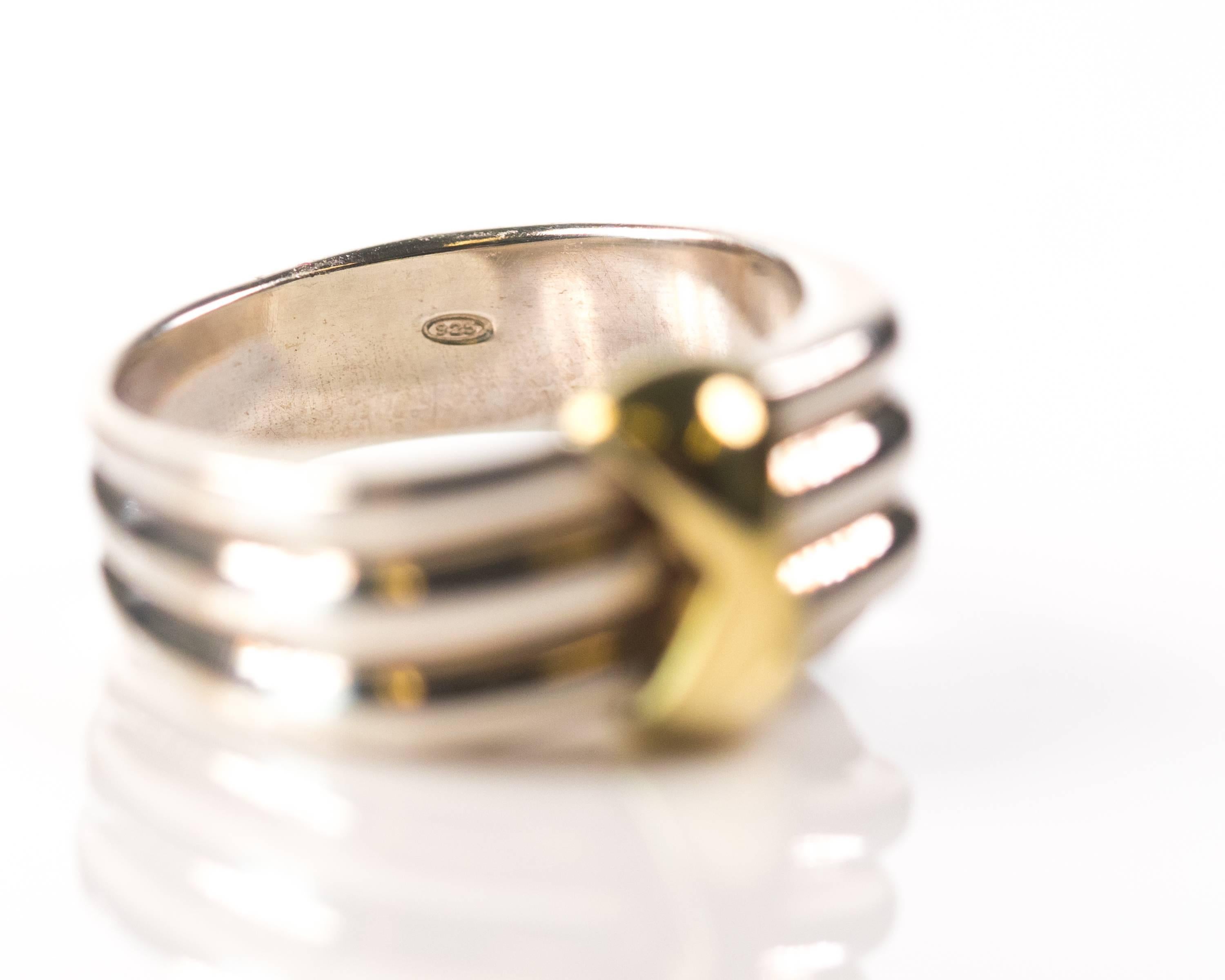 Tiffany and Co. Two-Tone 18 Karat White and Yellow Gold Ring For Sale at 1stDibs | tiffany two ...
