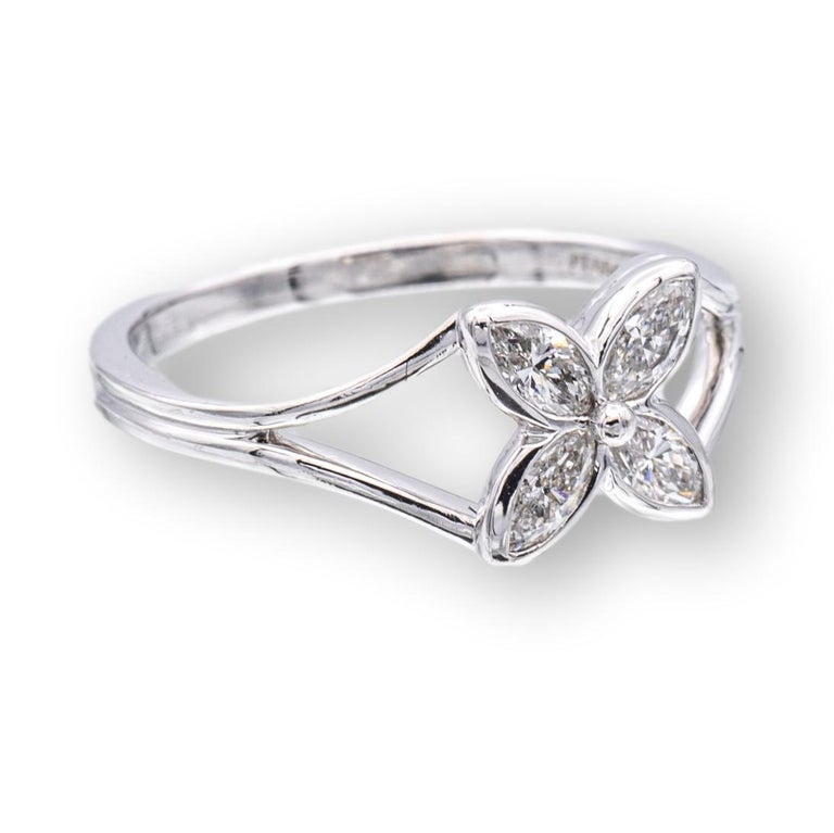 Tiffany and Co. Vintage Victoria Platinum and Marquise Diamond Flower ...