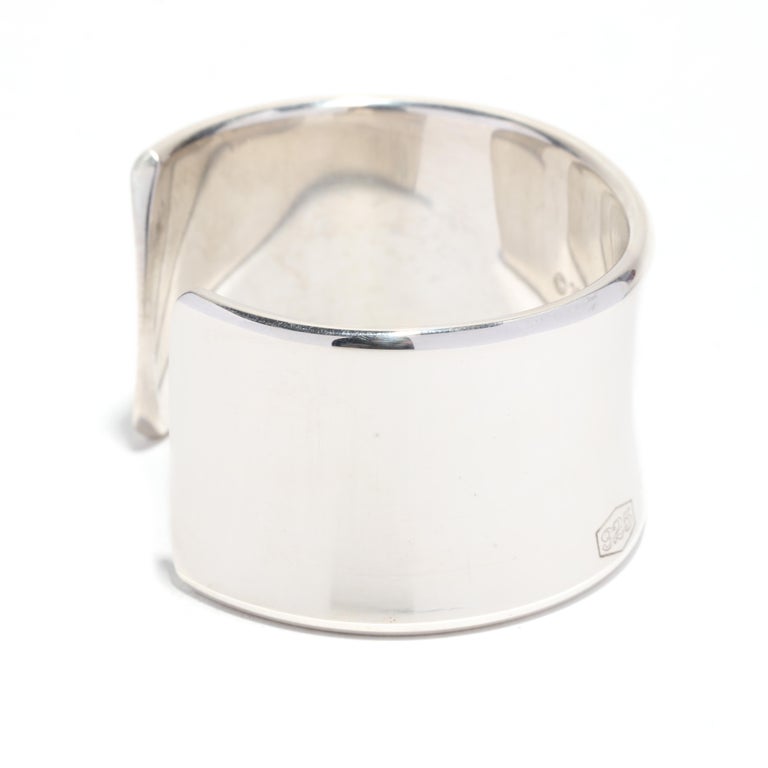 Tiffany and Co. 1837 Wide Cuff Bracelet, Sterling Silver For Sale at 1stDibs