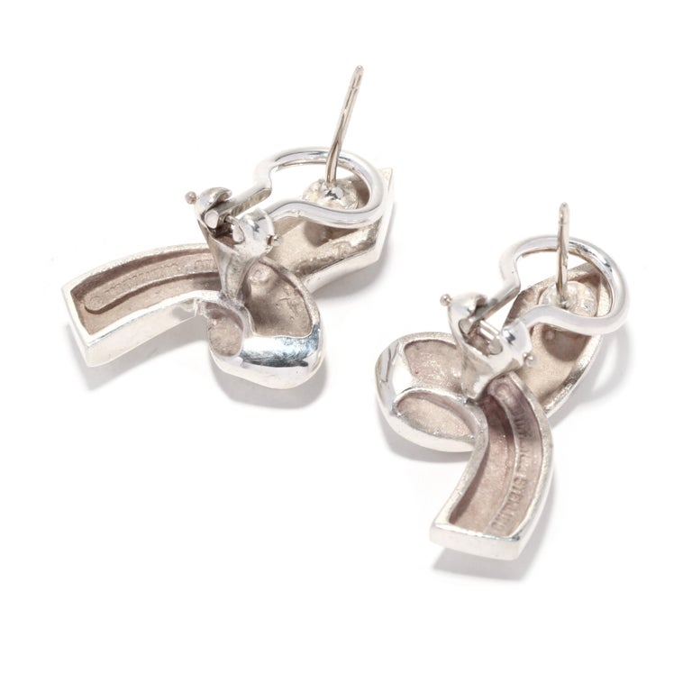 Tiffany and Co. Elsa Peretti Loop Earrings, Sterling Silver For Sale at ...