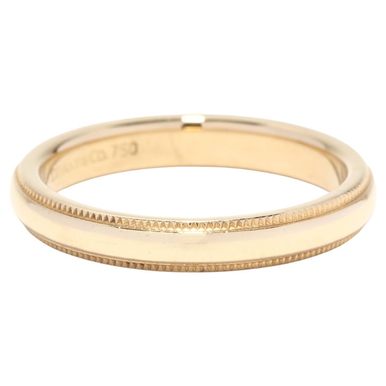 Tiffany and Company Milgrain Wedding Band, 18K Yellow Gold, Ring For ...