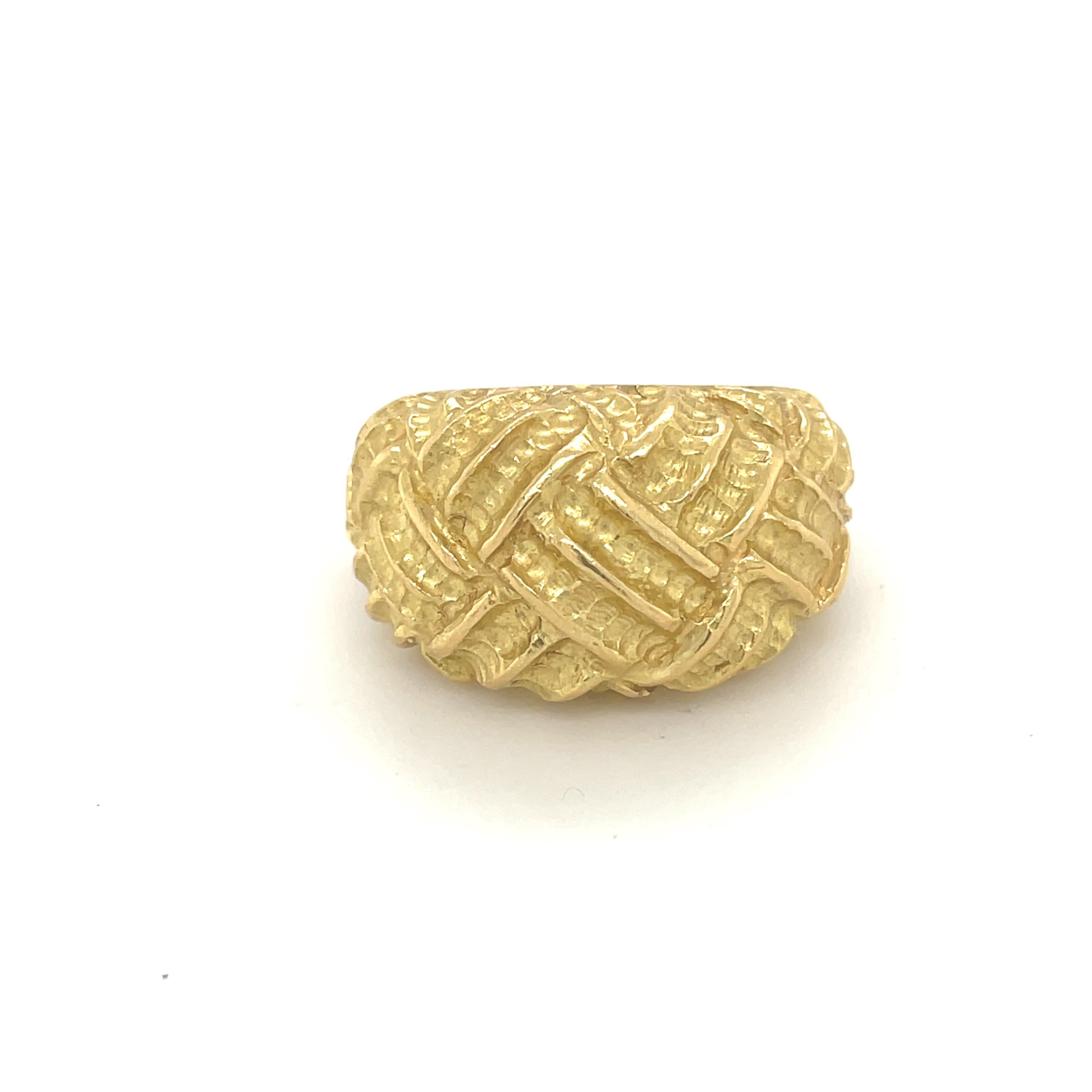 Tiffany and Co. Woven Design Dome Ring at 1stDibs