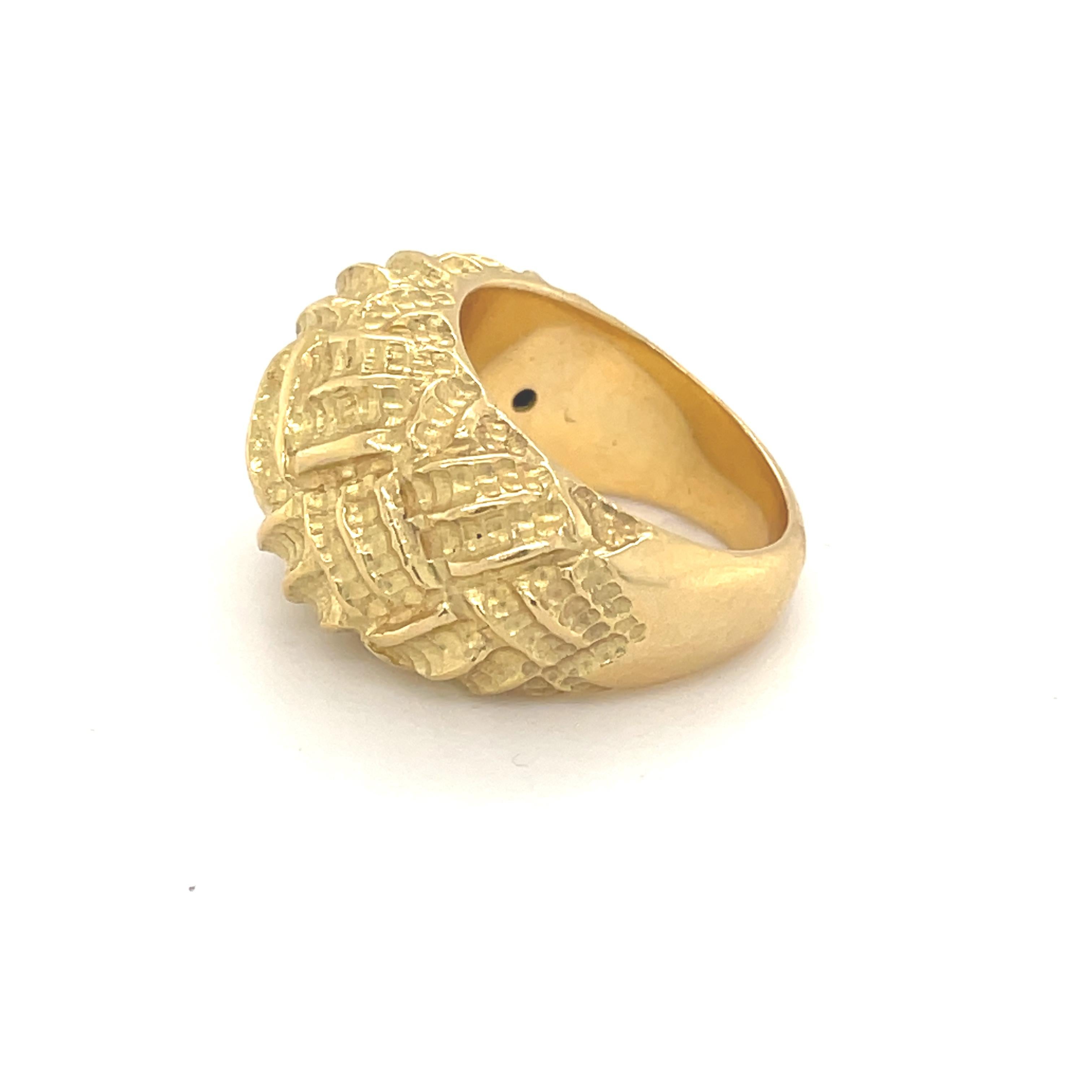 Tiffany and Co. Woven Design Dome Ring at 1stDibs