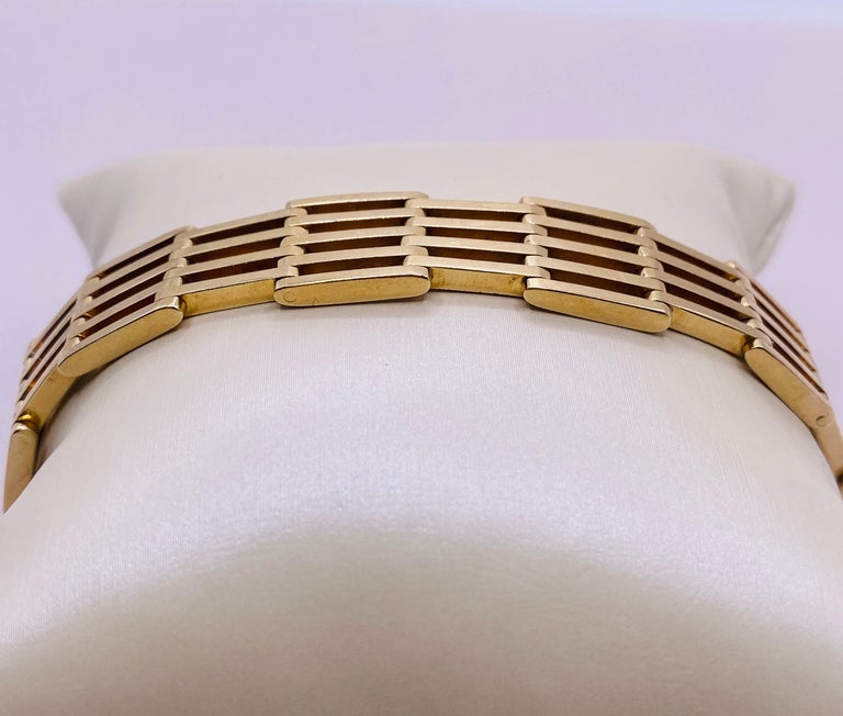 Tiffany Antique Gold Gate Line Bracelet at 1stDibs