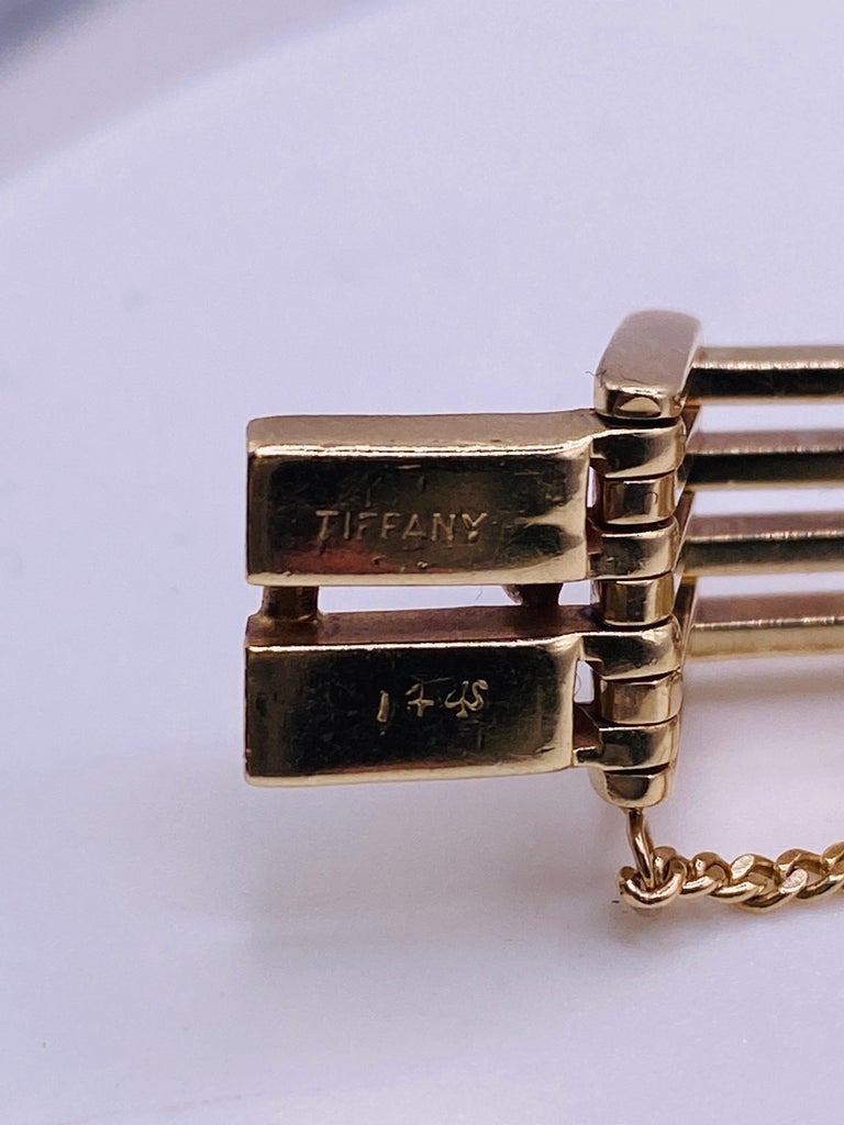 Tiffany Antique Gold Gate Line Bracelet at 1stDibs