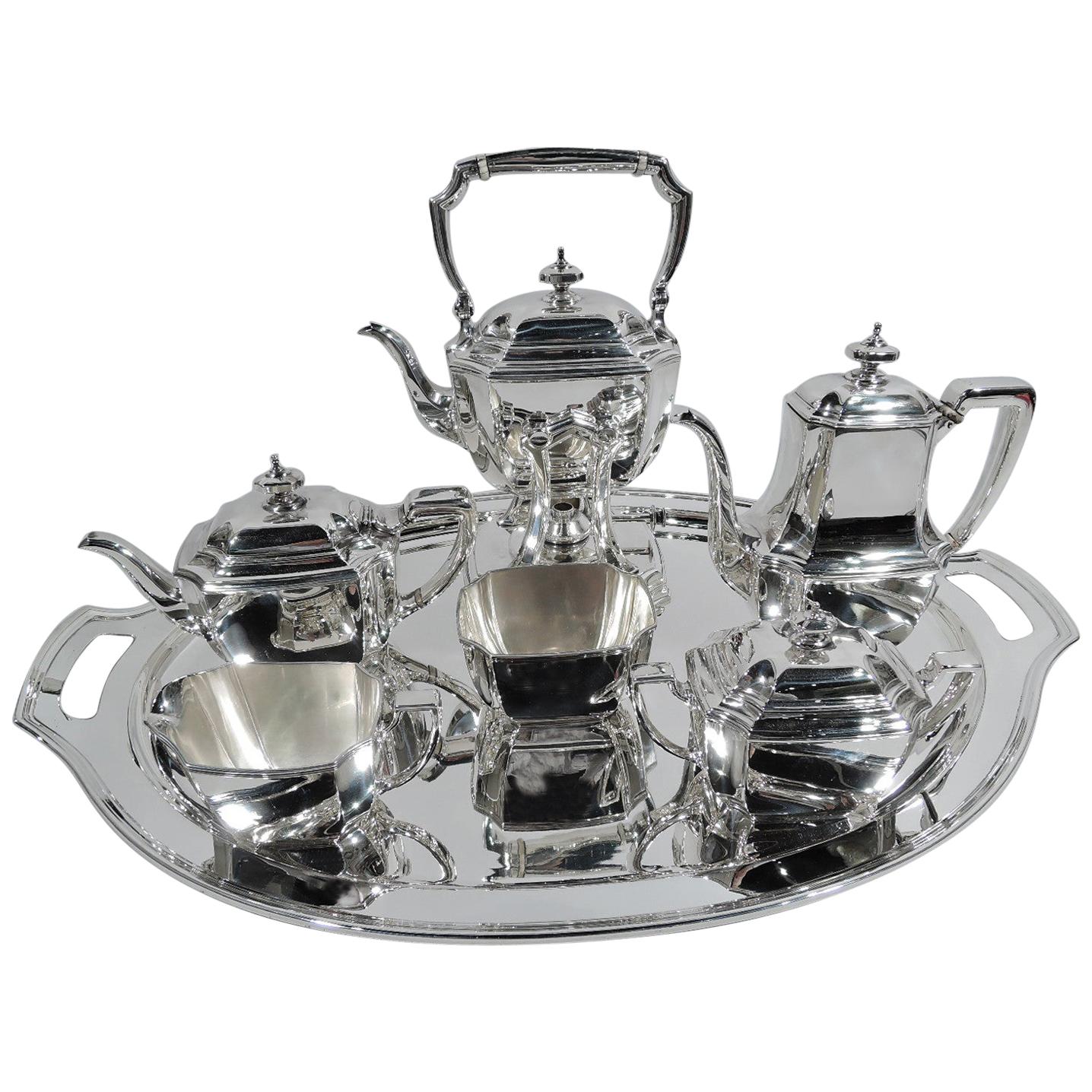 Tiffany Art Deco 6-Piece Coffee and Tea Set in Hampton Pattern on Tray ...