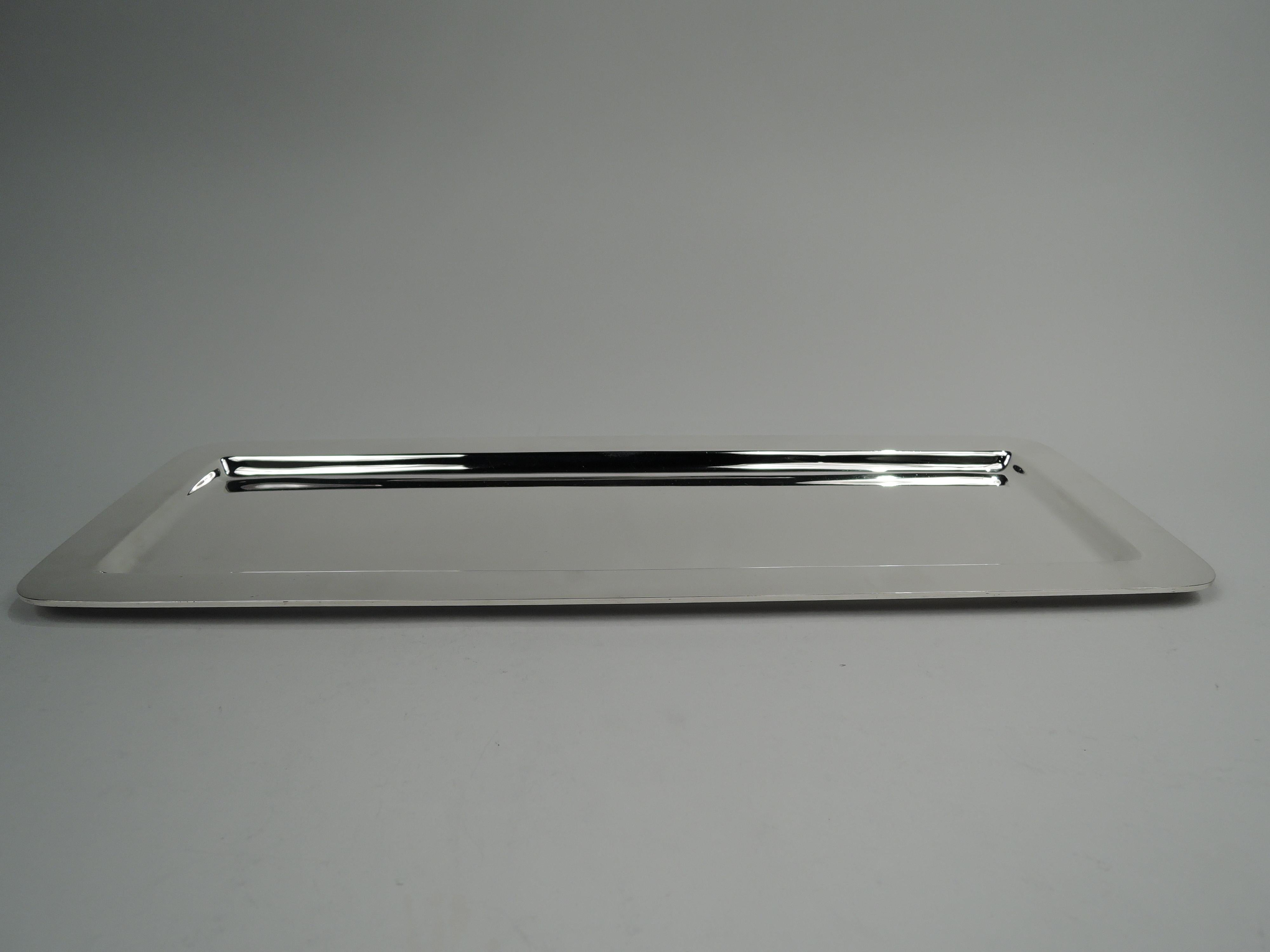 Tiffany Art Deco Sterling Silver Bar Tray For Sale at 1stDibs