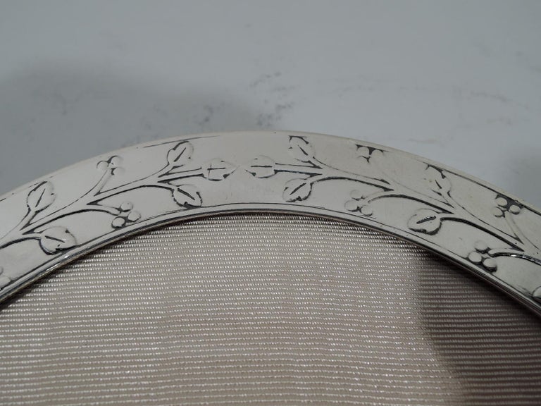 Tiffany Art Deco Sterling Silver Oval Picture Frame For Sale at 1stDibs