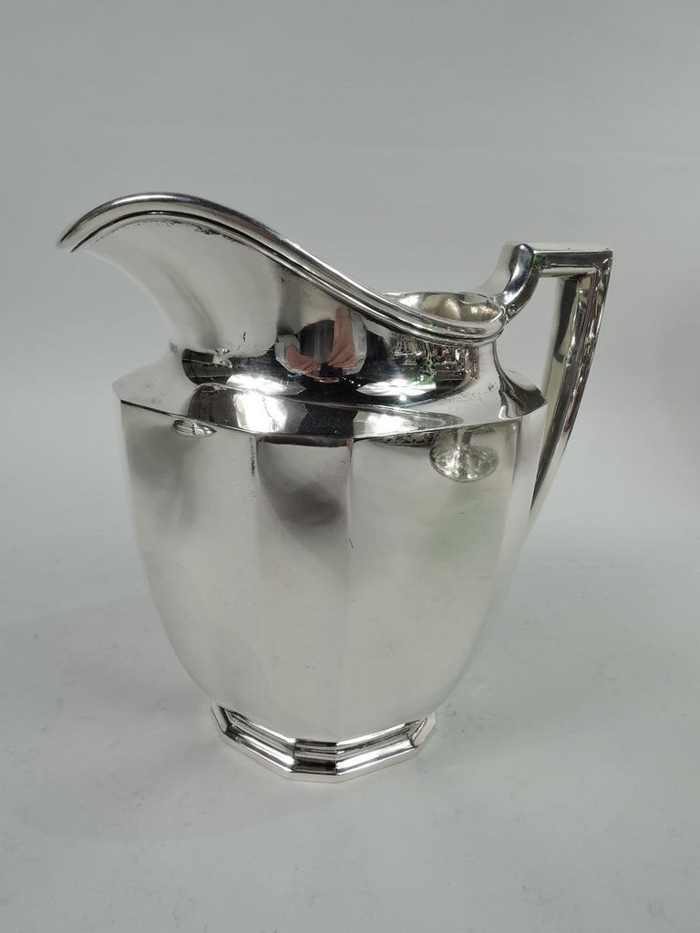 Tiffany Art Deco Sterling Silver Water Pitcher For Sale at 1stDibs
