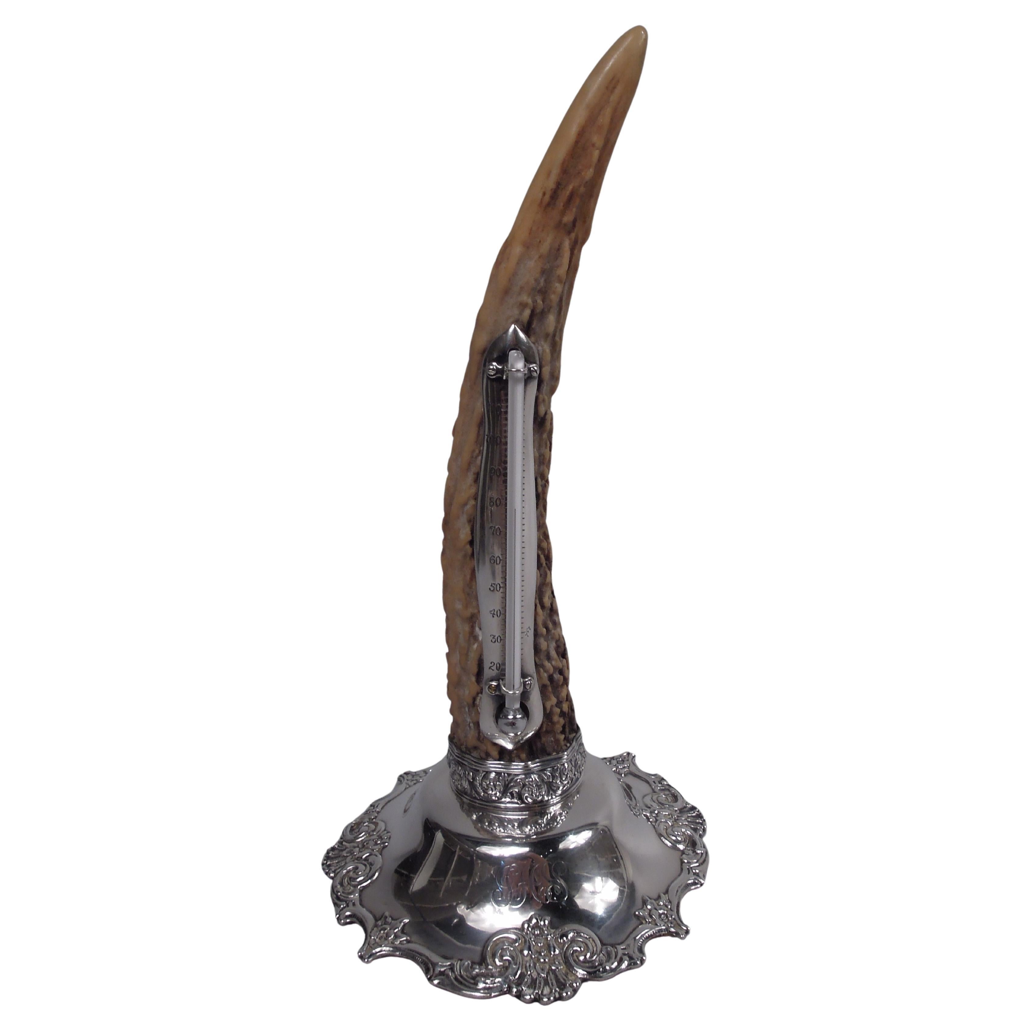 Tiffany Big Game-Era Sterling Silver and Horn Thermometer For Sale at ...