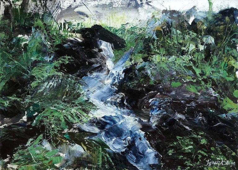 Tiffany Blaise - A River Runs Through, Abstract Painting For Sale at ...