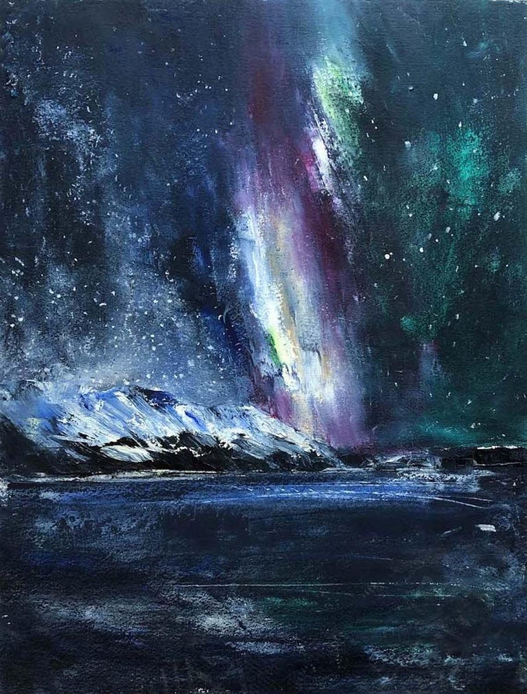 Tiffany Blaise - Northern Lights, Original Painting For Sale at 1stDibs
