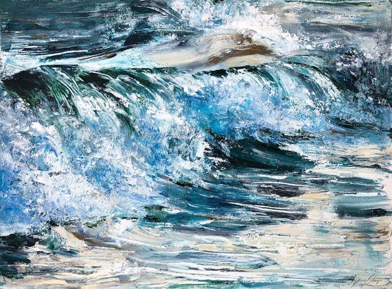 Tiffany Blaise - Beyond the Breakers, Painting, Oil on Paper For Sale ...