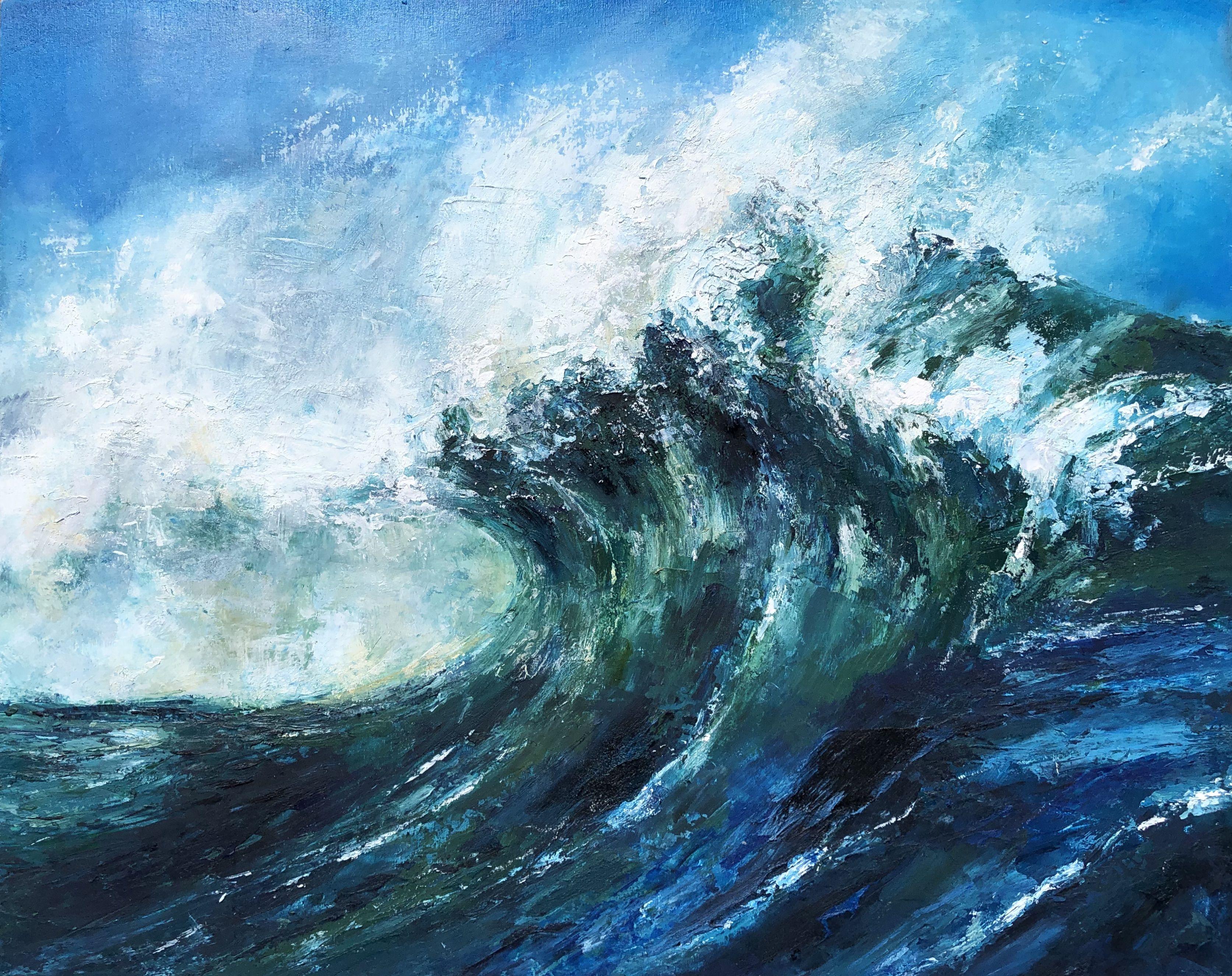 Tiffany Blaise - Beyond the Breakers, Painting, Oil on Paper For Sale ...