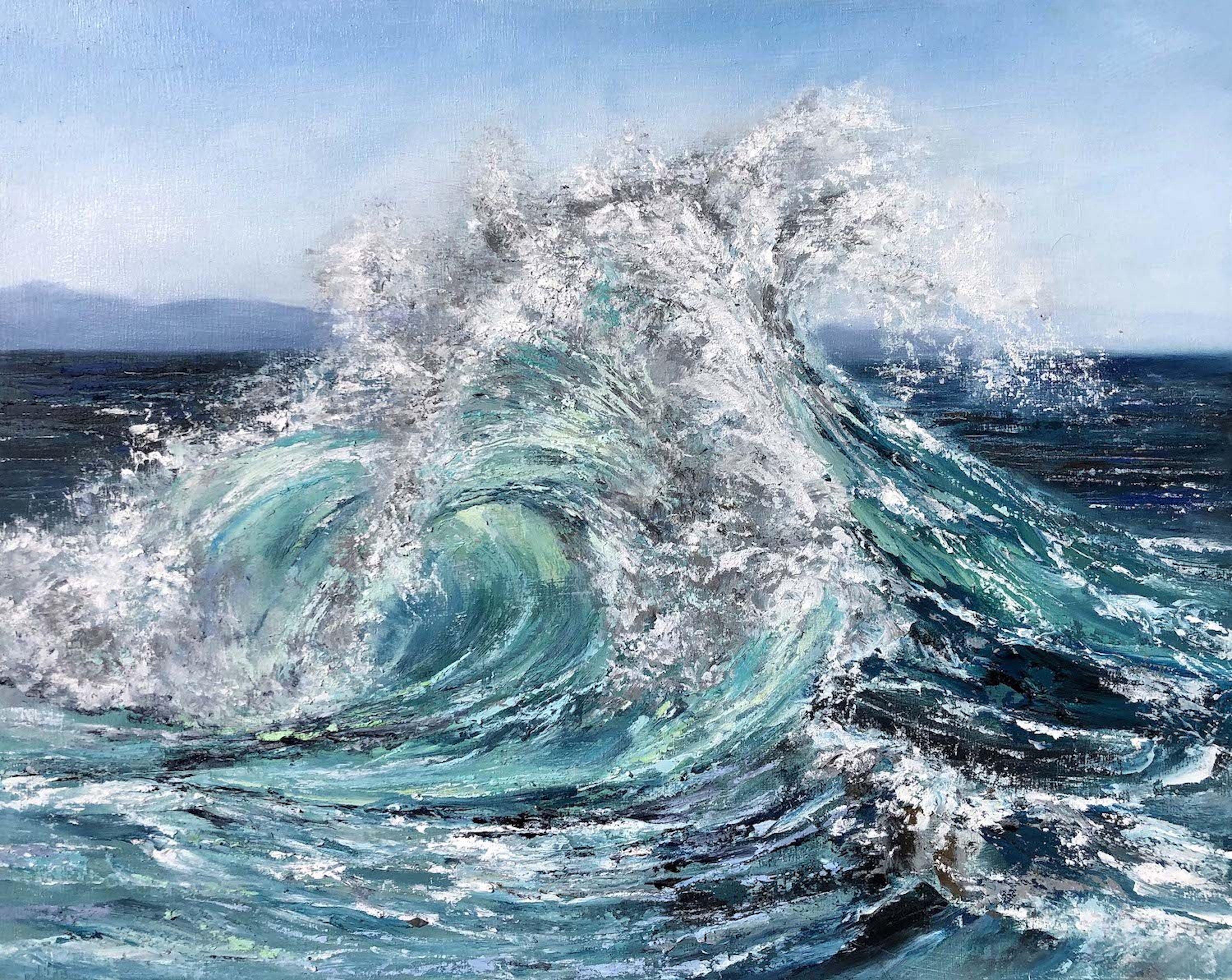 Tiffany Blaise - Ocean Mind, Painting, Oil on Wood Panel For Sale at ...