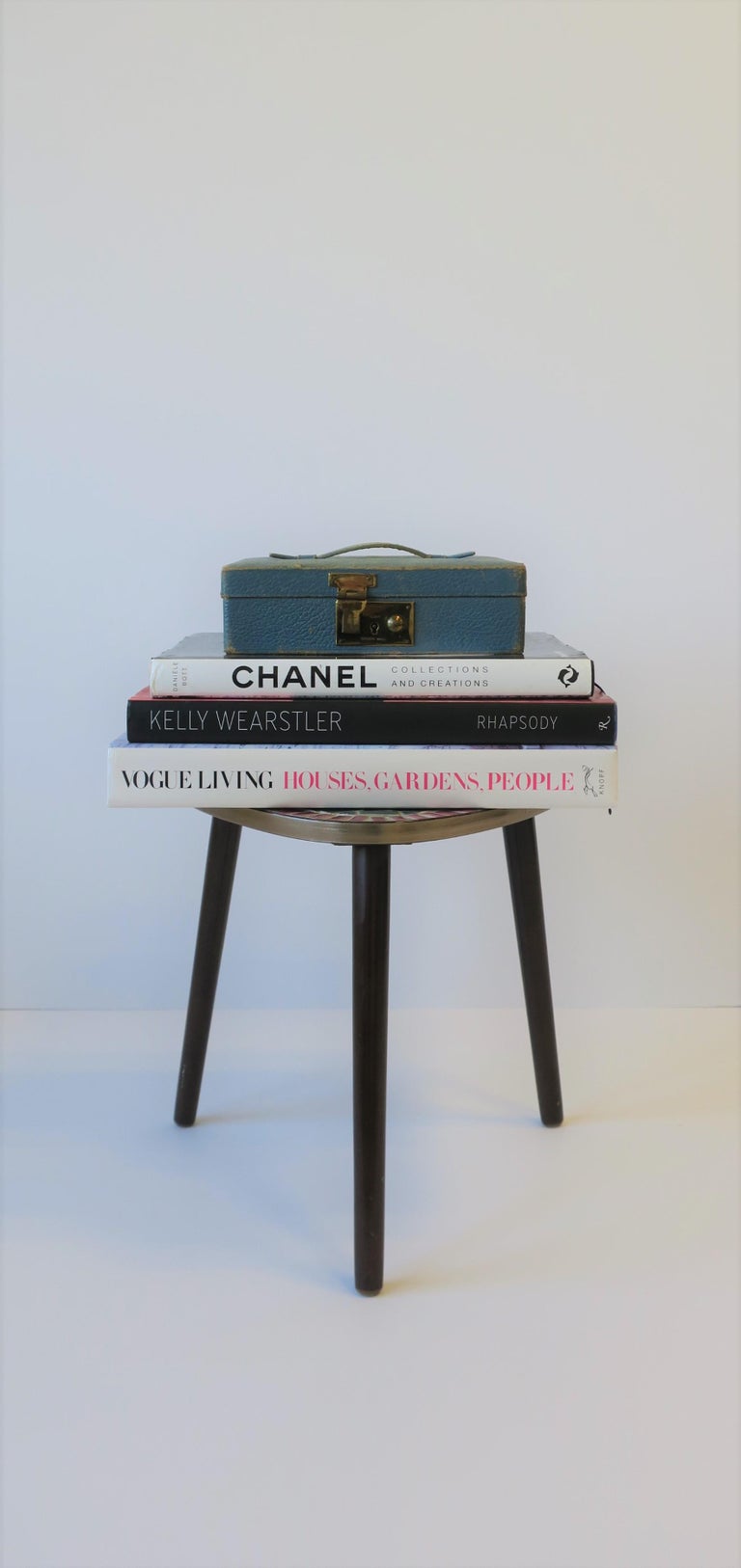 Blue Leather and Brass Jewelry Box from London For Sale at 1stDibs ...