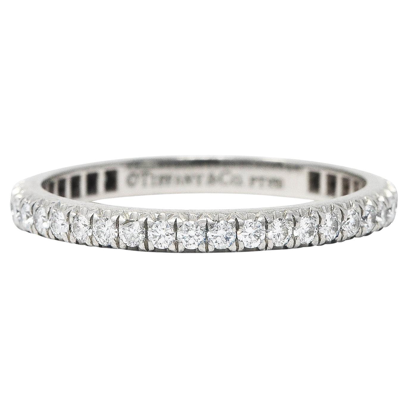 Tiffany and Co. Diamond Platinum Eternity Ring at 1stDibs
