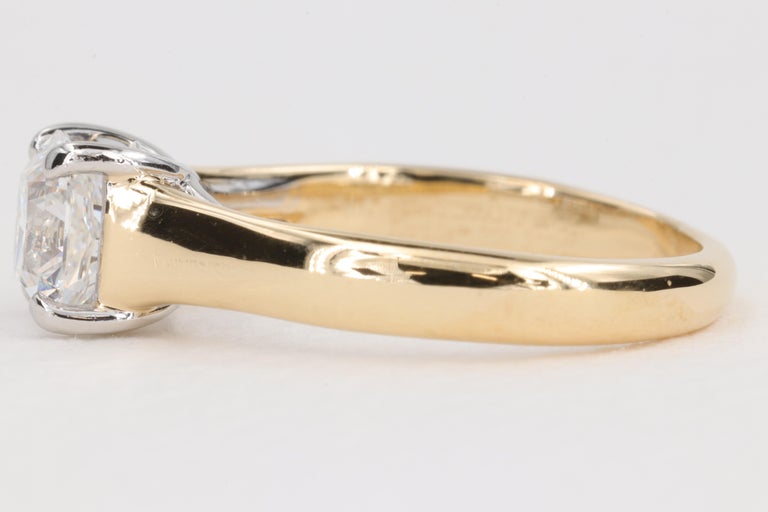 Tiffany and Co. 1.02ct Lucida Radiant Cut Yellow Gold and Platinum ...