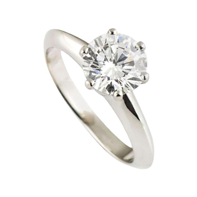 Tiffany and Co. 1.16 Carat Diamond Solitaire Engagement Ring at 1stDibs ...