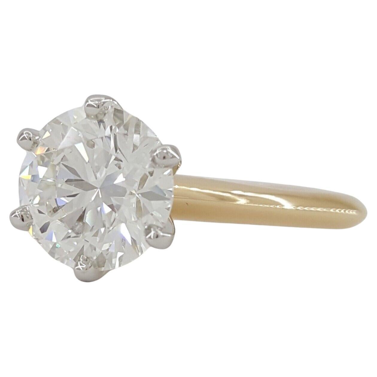 Tiffany and Co. 1.37 ct Total Weight 18k Rose Gold and Platinum Round ...