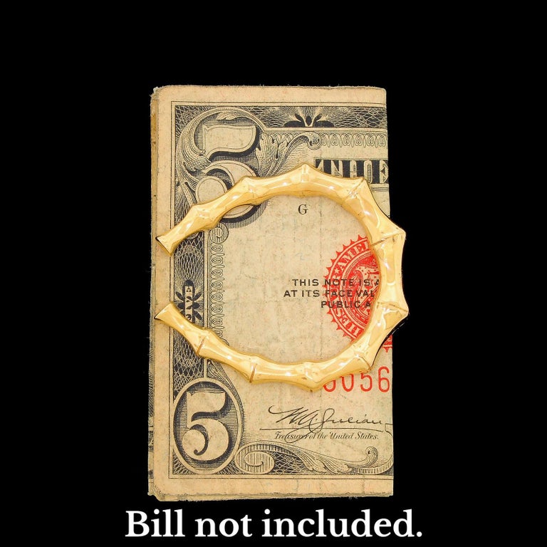 Tiffany and Co. 14 Karat Solid Gold Bamboo Horseshoe Money Clip Box ...