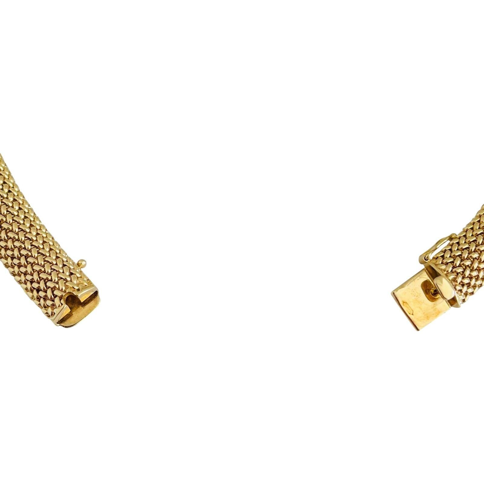 Tiffany and Co. 14 Karat Yellow Gold Heavy Somerset Mesh Collar ...