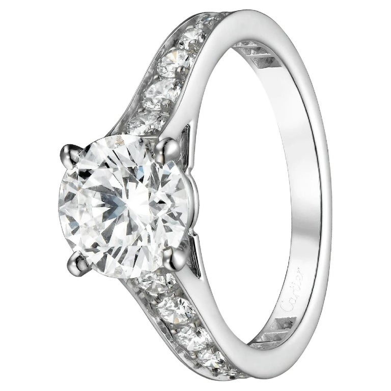 Cartier Solitaire 1895 Diamond Ring For Sale at 1stDibs