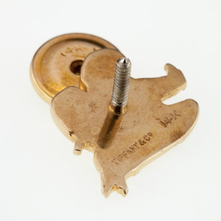 Tiffany and Co. 14k Yellow Gold Tie Tack Issued During 1959 Tennis ...