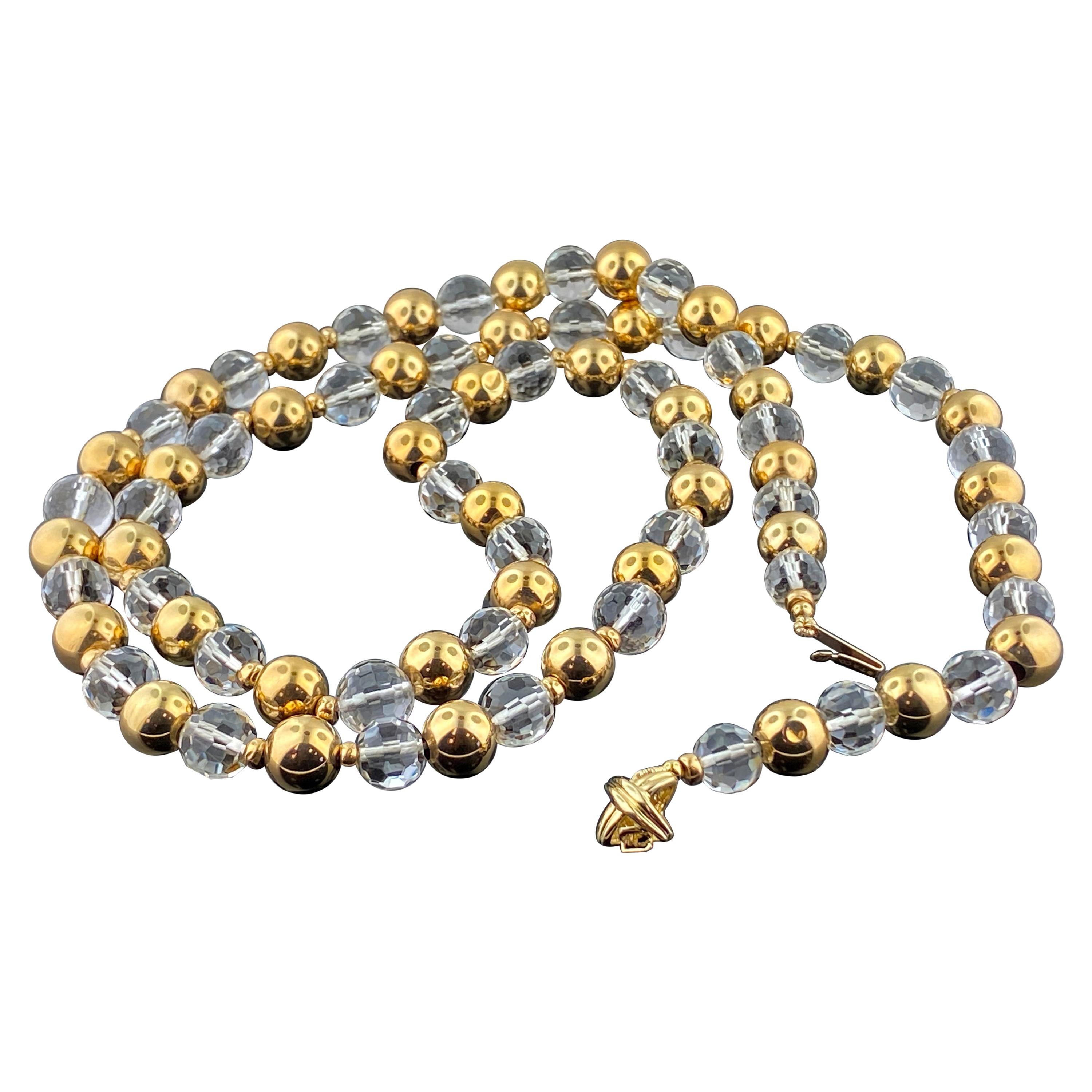 Tiffany and Co. Turquoise Bead Toggle Yellow Gold Necklace at 1stDibs