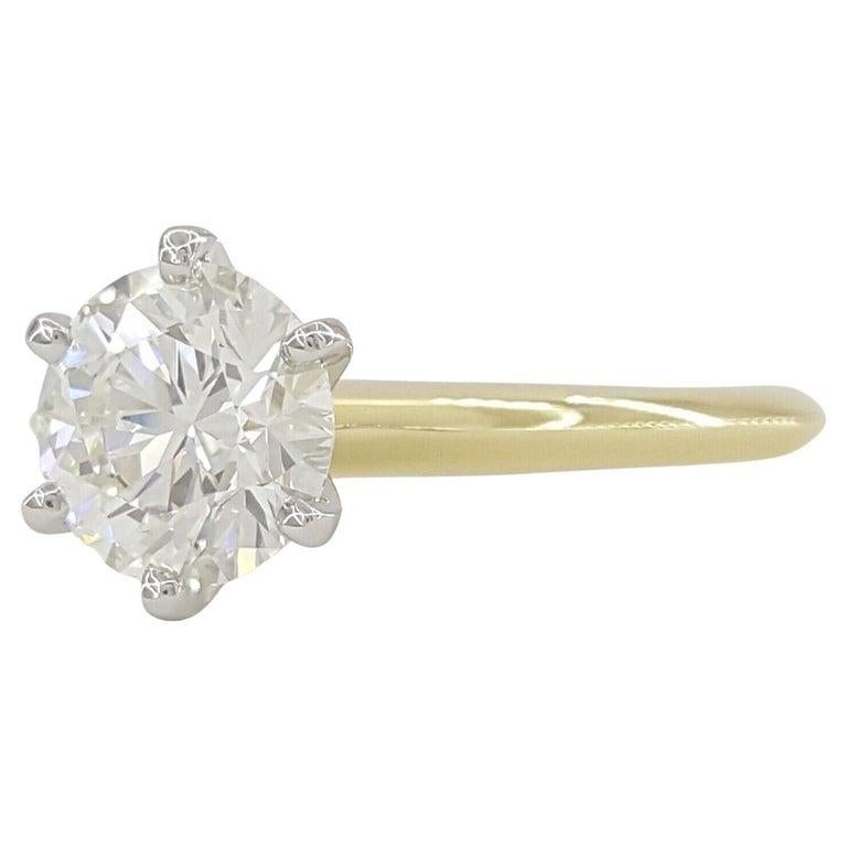Tiffany and Co. 1.52 Carat Round Brilliant Diamond Solitaire Ring in ...