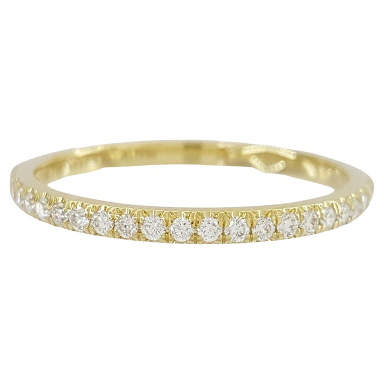 Tiffany and Co. 18 Carats Yellow Gold Eternity Diamond Ring For Sale at ...