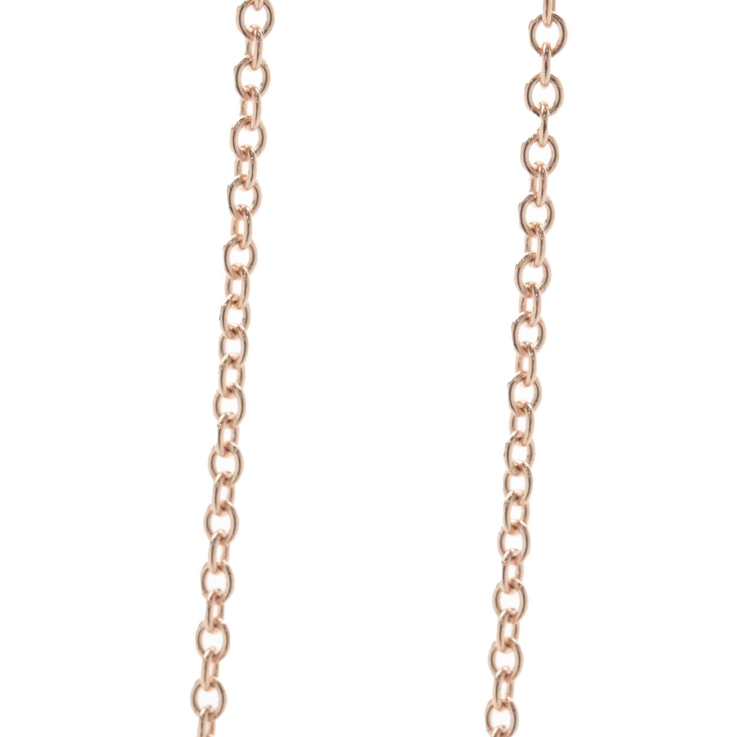 Tiffany and Co. 18 Karat Rose Gold Diamond Smile Necklace at 1stDibs ...