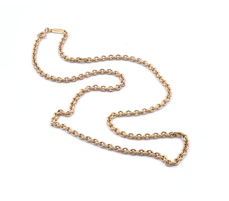 Tiffany and Co. 18 Karat Yellow Gold Cable Chain at 1stDibs | tiffany ...