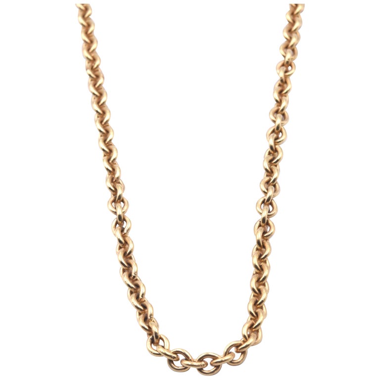 Tiffany and Co. 18 Karat Yellow Gold Cable Chain at 1stDibs | tiffany ...