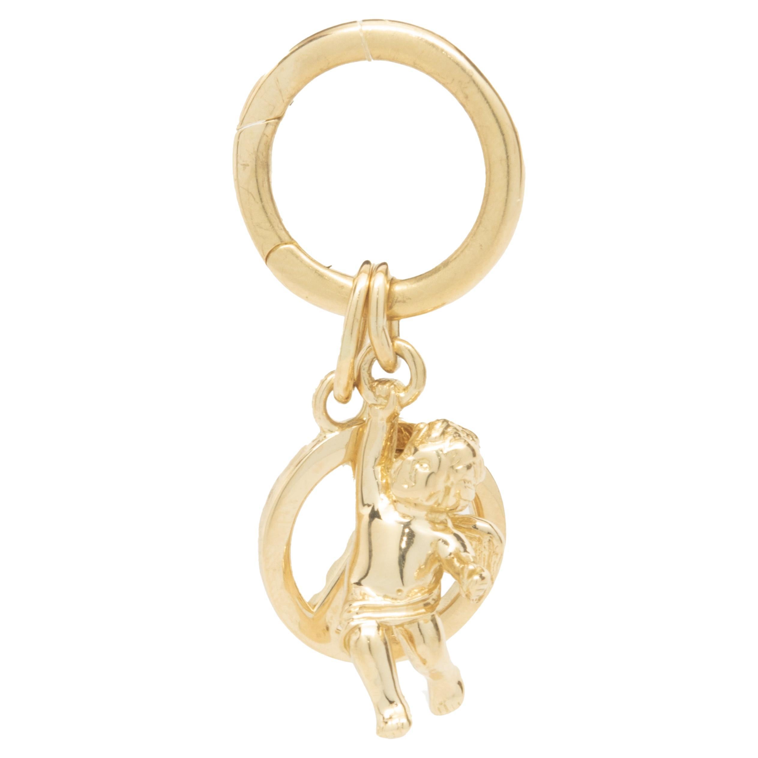 Tiffany and Co. 18 Karat Yellow Gold Cherub and Peace Charm For Sale at ...