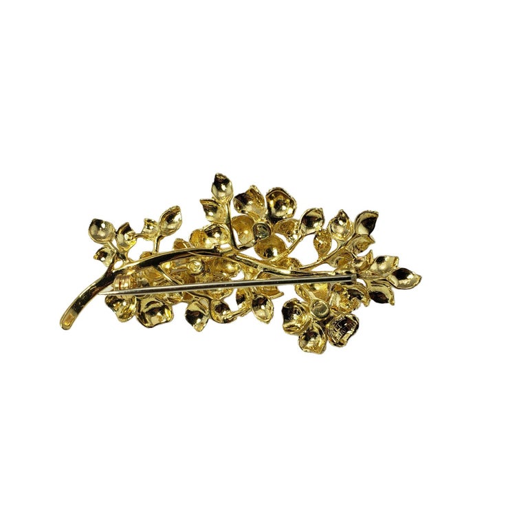 Tiffany and Co. 18 Karat Yellow Gold Floral Pin / Brooch For Sale at ...