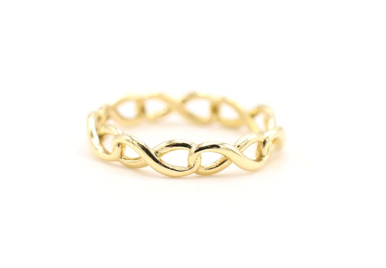 Tiffany and Co. 18 Karat Yellow Gold Infinity Narrow Band Ring at ...