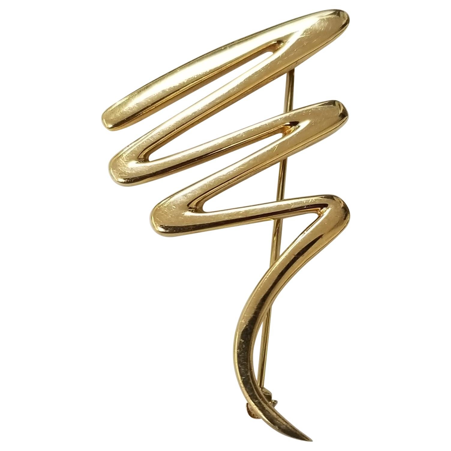 Tiffany and Co. Paloma Picasso Squiggle Pin at 1stDibs