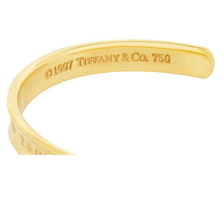 Tiffany and Co. ‘1837’ 18 Carat Gold Cuff, circa 1997 at 1stDibs