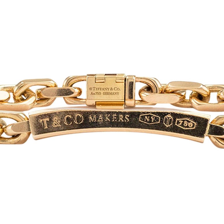 Tiffany and Co 1837 Collection Gentlemans ID Bracelet Rose Gold 9" Long ...