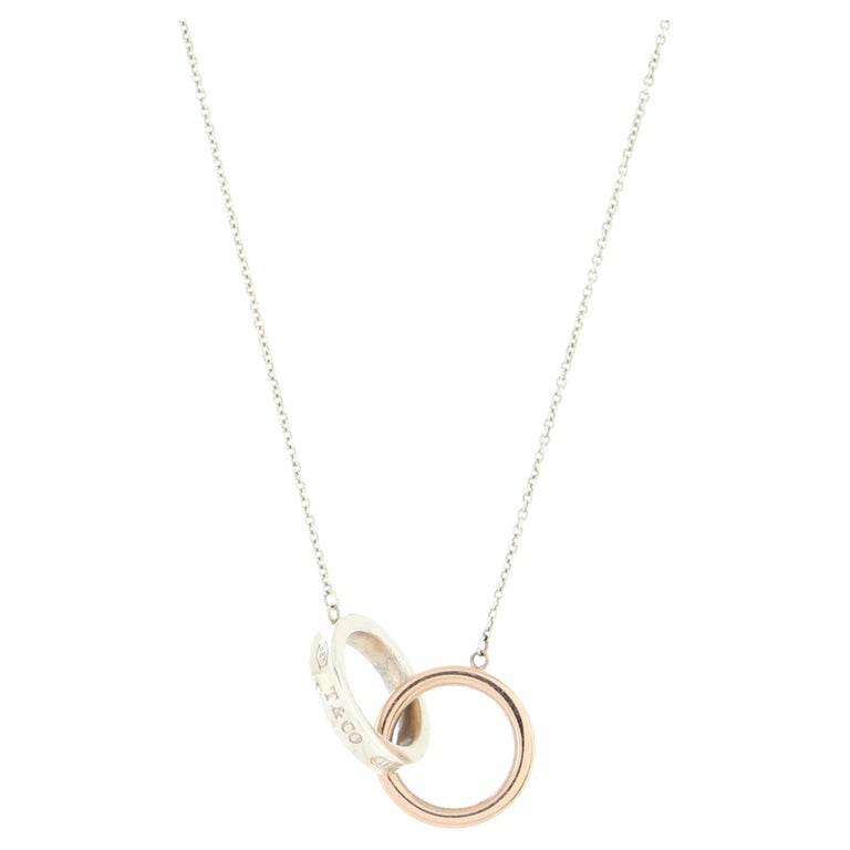 Tiffany and Co., collier à pendentif cercles imbriqués en argent ...