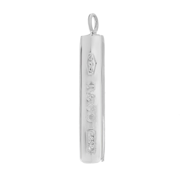 Tiffany and Co. 1837 Long Bar Pendant 925 Sterling Silver at 1stDibs