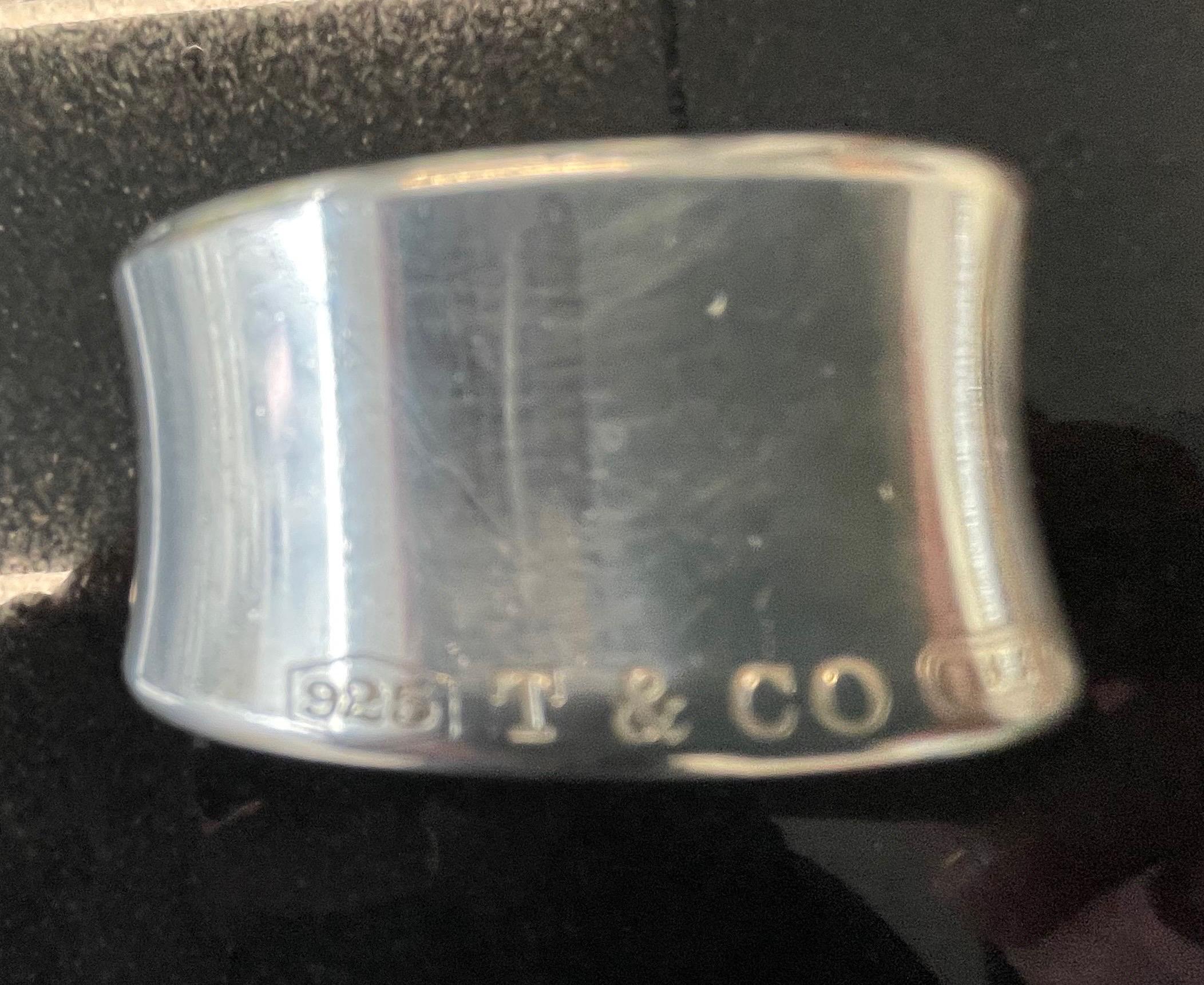 Tiffany and Co. 1837 Wide Cuff Bracelet in Sterling Silver For Sale at 1stDibs | tiffany dauphin ...