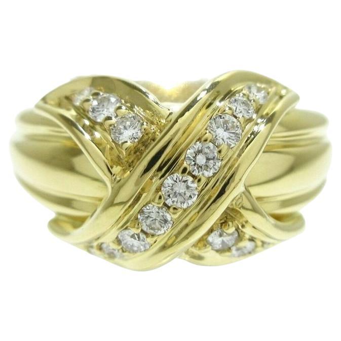 Tiffany and Co. Somerset 18k yellow gold and diamond mesh, weave ...