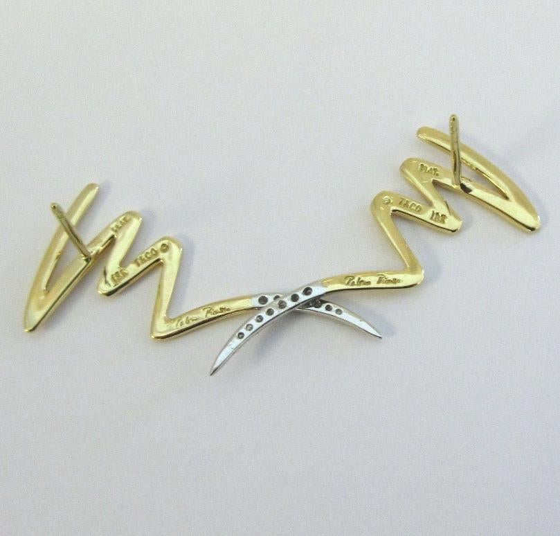 Tiffany and Co. 18K Gold Platinum Paloma Picasso Diamond Scribble ...