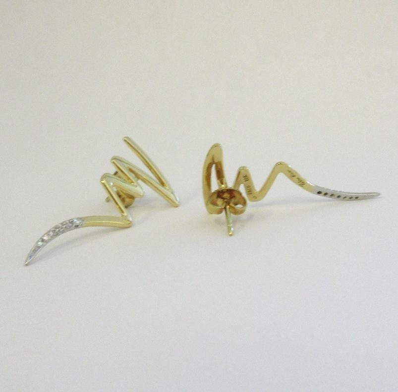 Tiffany and Co. 18K Gold Platinum Paloma Picasso Diamond Scribble ...
