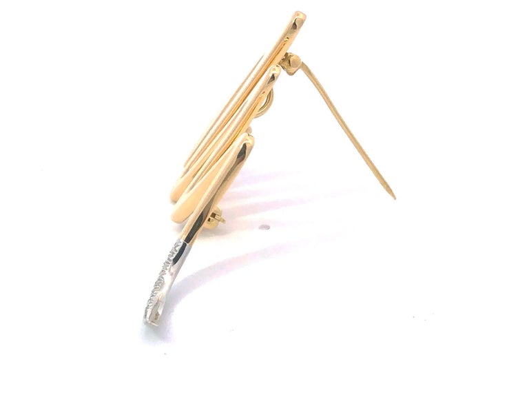 Tiffany and Co. 18k Gold Platinum Picasso Diamond Squiggle Brooch ...